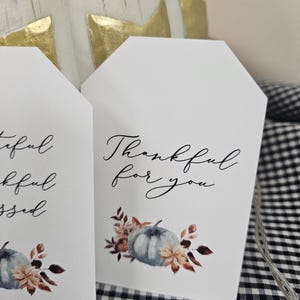 Rustic Pumpkin Thanksgiving Gift Tags, Printable Thanksgiving Gift Tags ...