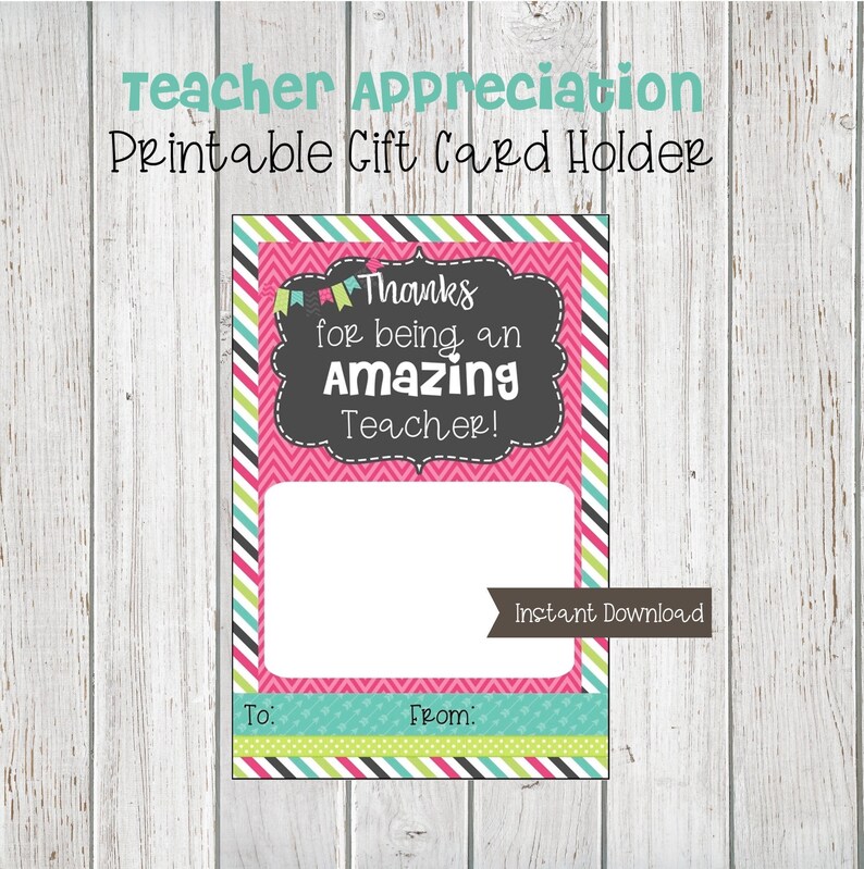 Teacher Gift Card Holder, Amazon Gift Card Holder, Teacher Gift Ideas ...