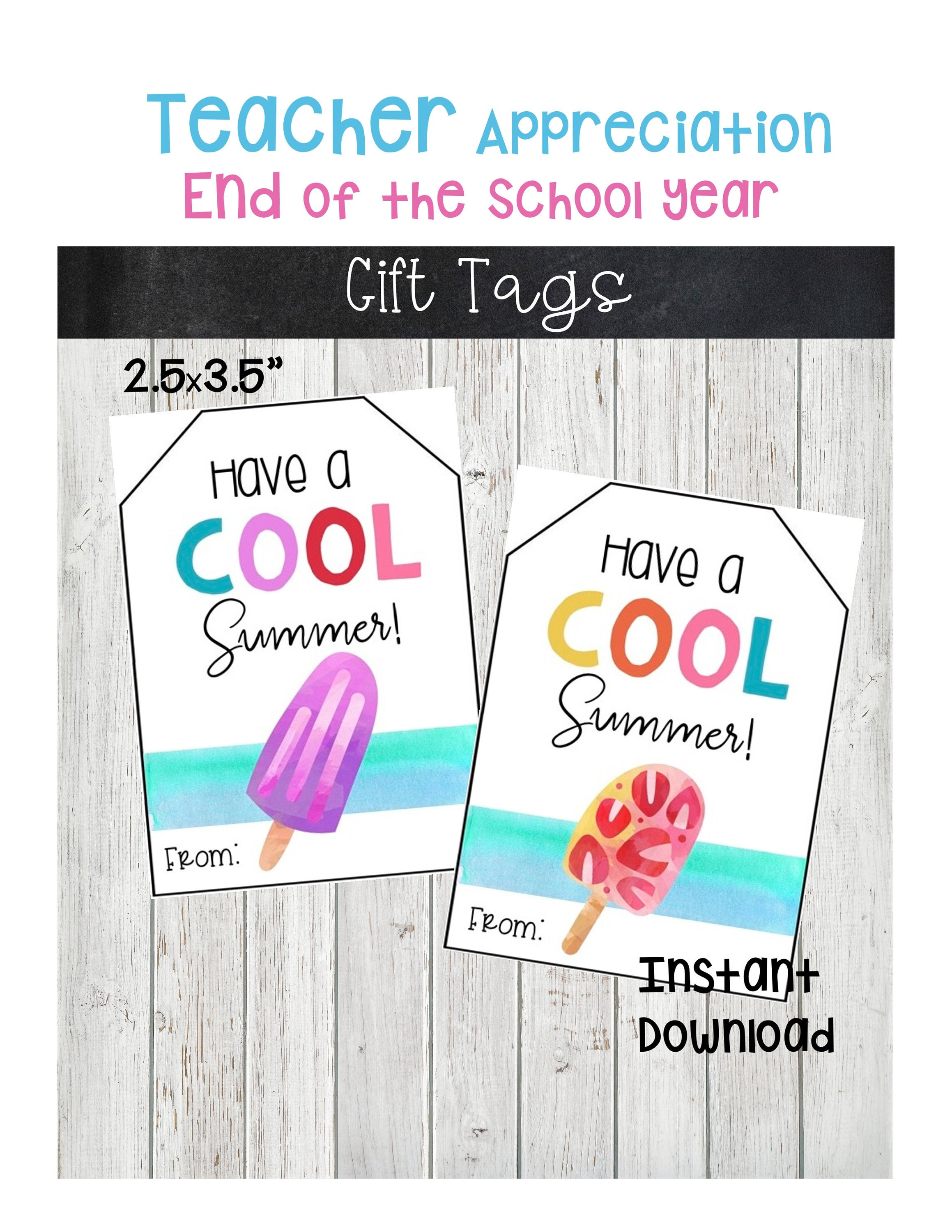 Have a Cool Summer Printable Gift Tags-end of School Year Gift | Etsy