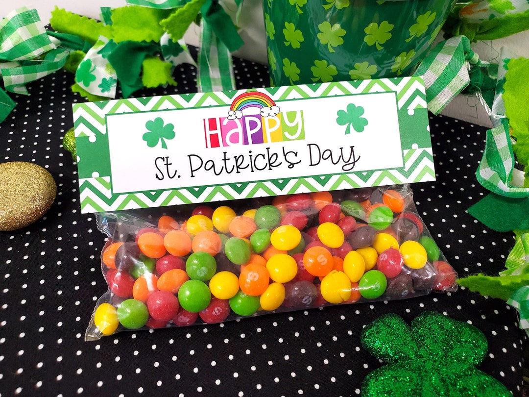 Happy St. Patrick's Day Treat Bag Topper, St. Patrick's Day Printables ...