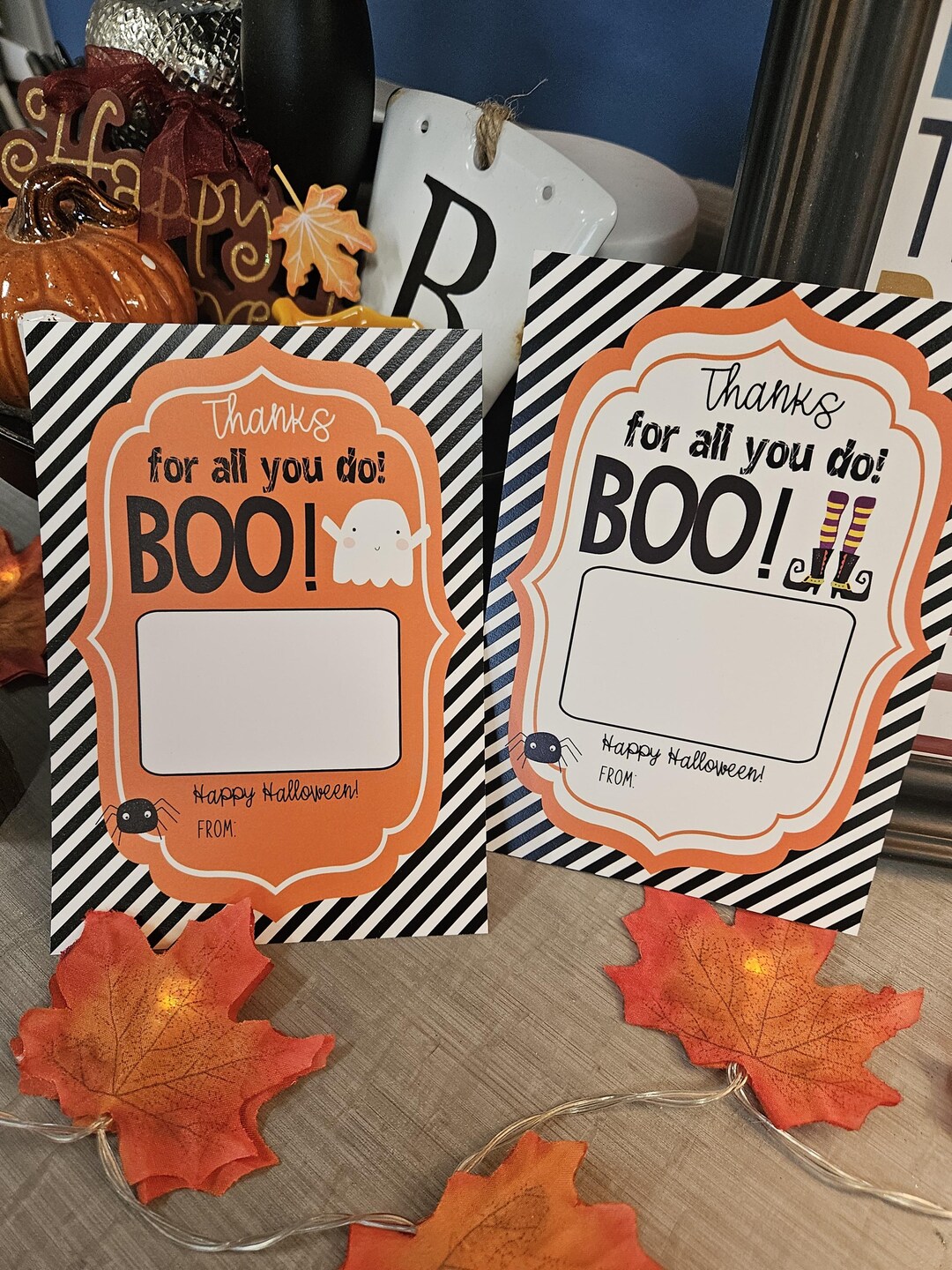 Printable Halloween Gift Card Holder, 5x7 Gift Card Holder, Halloween ...