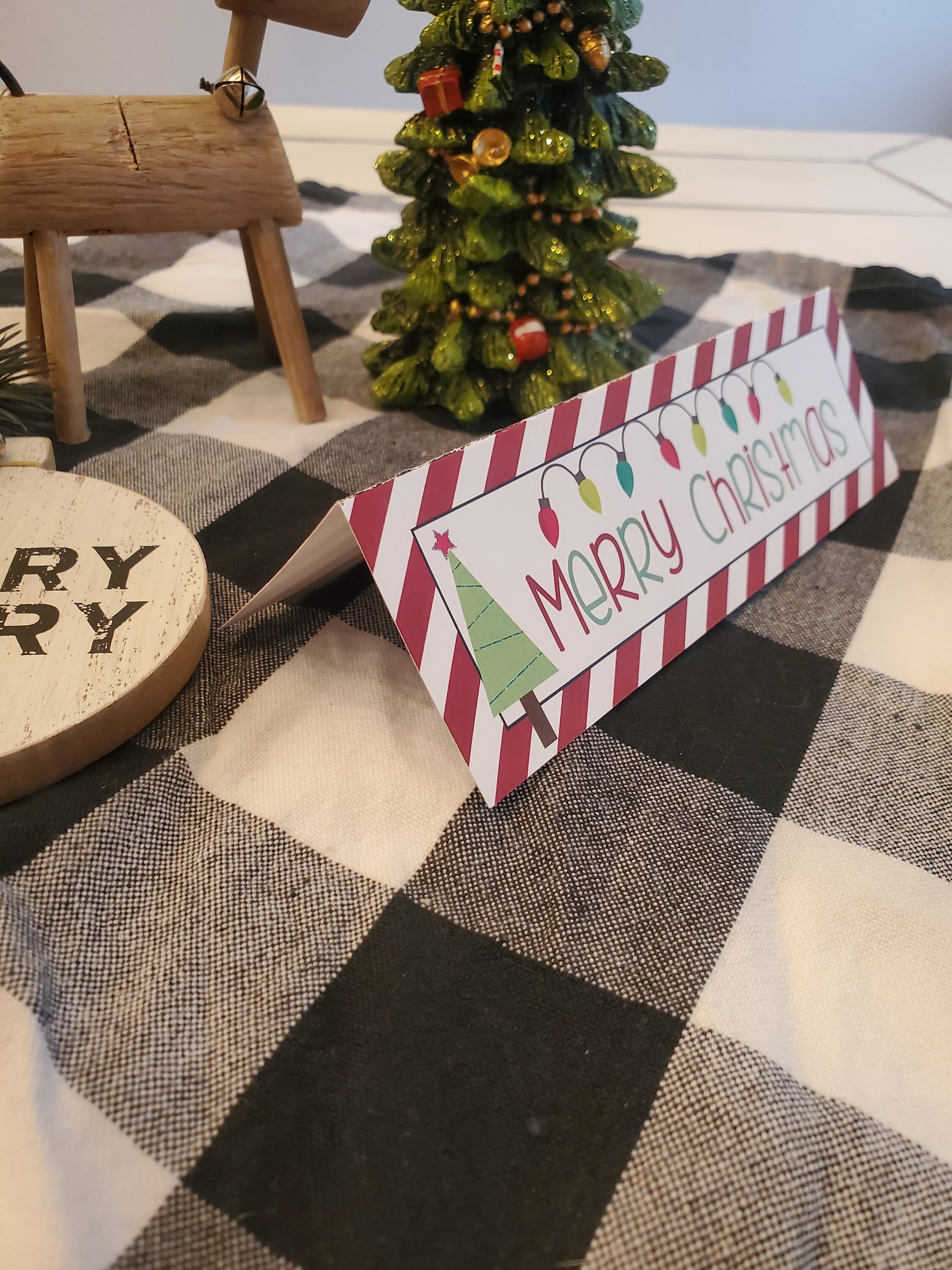 Christmas Bag Topper Treat Topper Merry Christmas Tag | Etsy