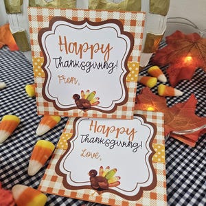 Happy Thanksgiving Gift Tags, Printable Tags for Thanksgiving, Digital ...
