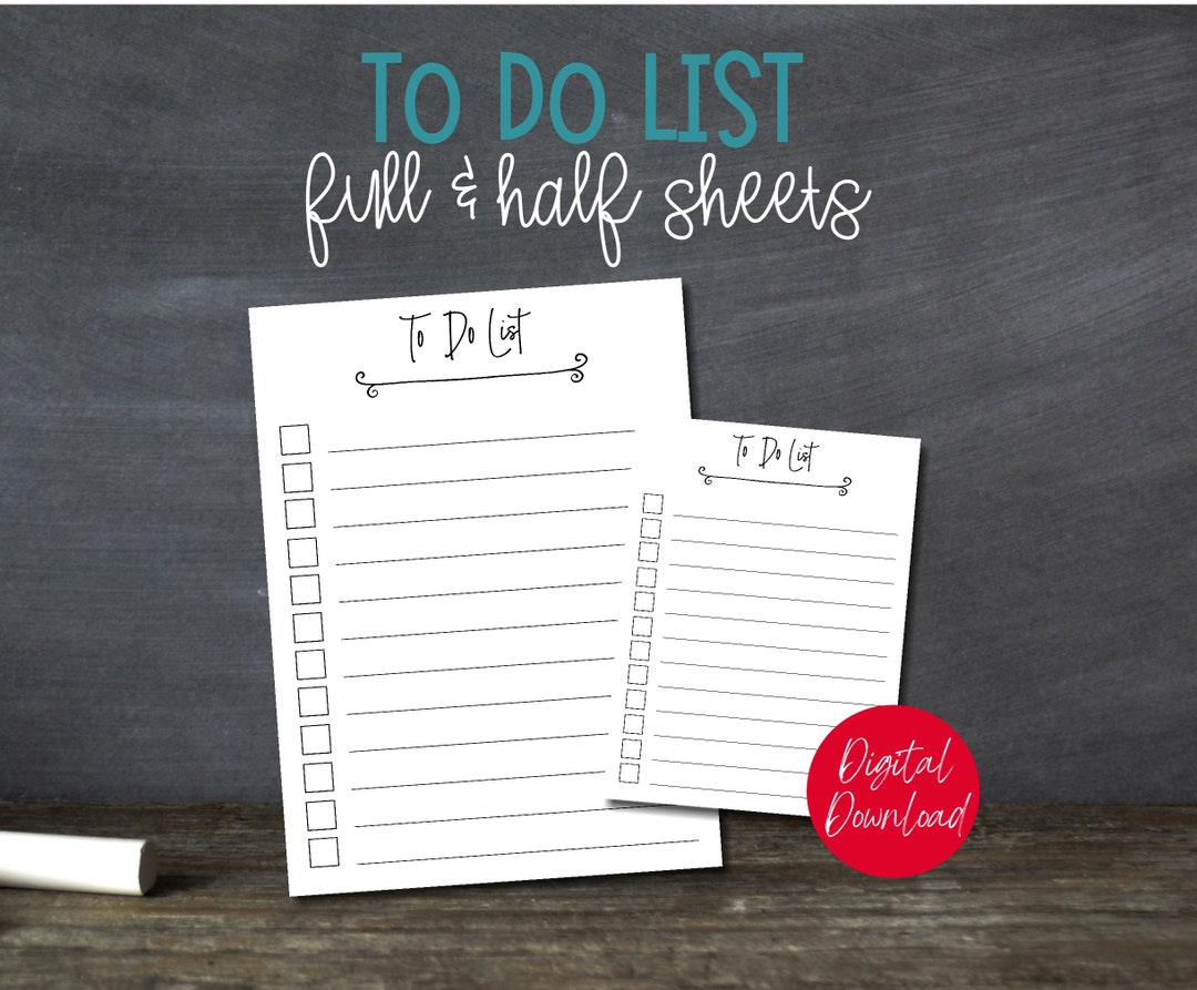 To Do Lists, Printable to Do Lists, Organization Forms, Things to Do ...