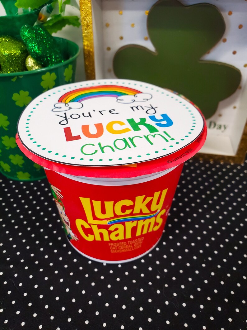 4 You're My Lucky Charm Circle Tags for Lucky Charms - Etsy