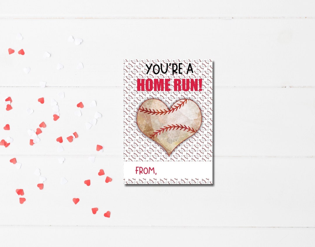 Baseball Valentine's Day Cards for Kids, Baseball Valentines, Boy ...