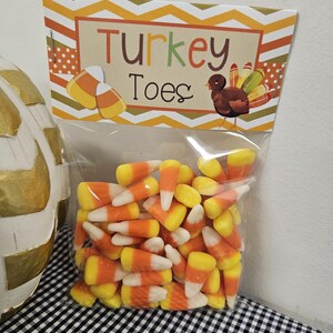 Candy Corn Bag Topper, Turkey Toes, Thanksgiving Treat Bag Topper ...