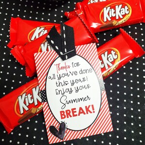 Kitkat Printable Gift Tag-teacher Appreciation Week-printable Gift Tags ...