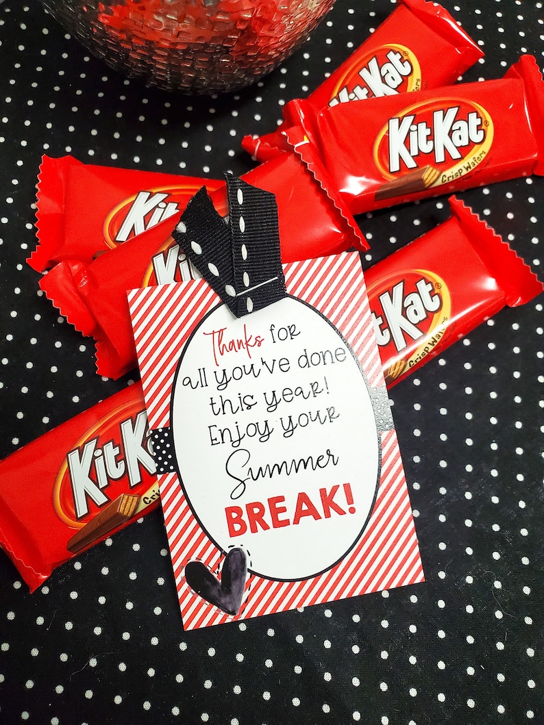Kitkat Printable Gift Tag-teacher Appreciation Week-printable Gift Tags ...