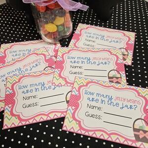 Guess How Many Jelly Beans Are in the Jar, Easter Guessing Game, Easter ...