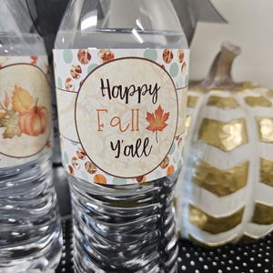 Fall Water Bottle Labels, Drink Labels, Printable Water Bottle Labels ...