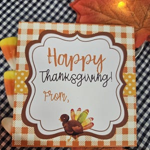 Happy Thanksgiving Gift Tags, Printable Tags for Thanksgiving, Digital ...