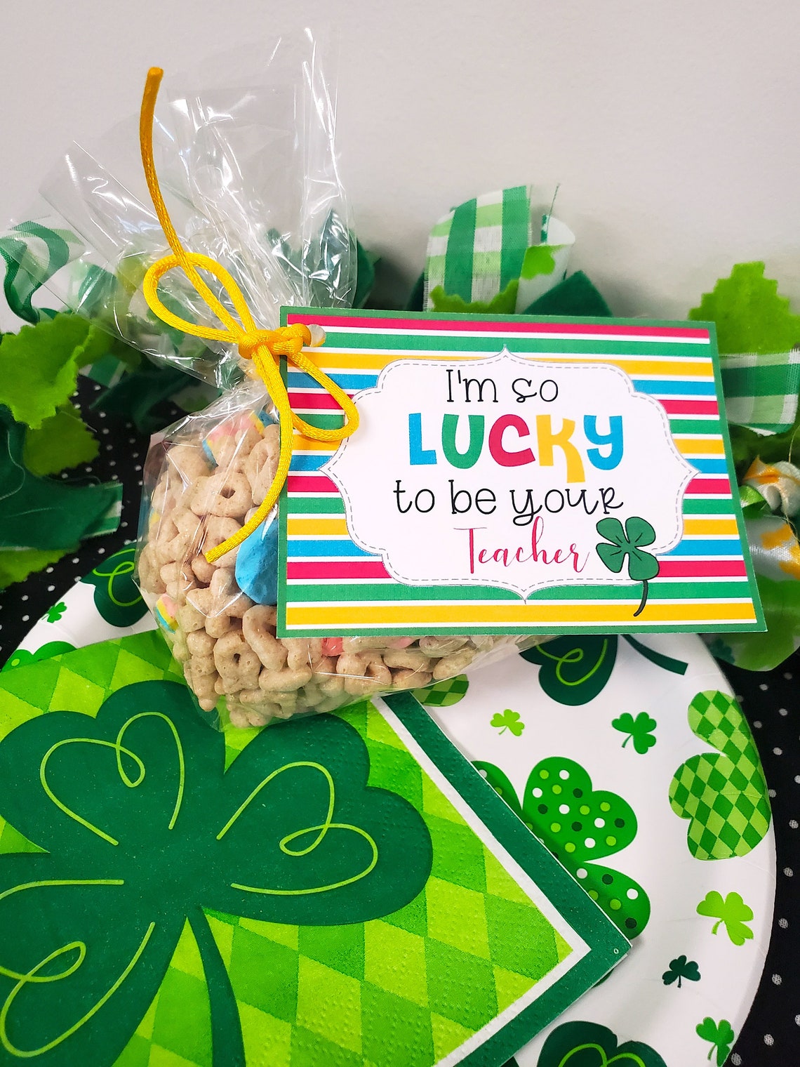 I'm so Lucky to Be Your Teacher Gift Tags, St. Patrick's Day Printable ...