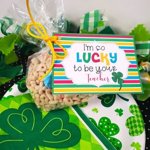 I'm so Lucky to Be Your Teacher Gift Tags, St. Patrick's Day Printable ...