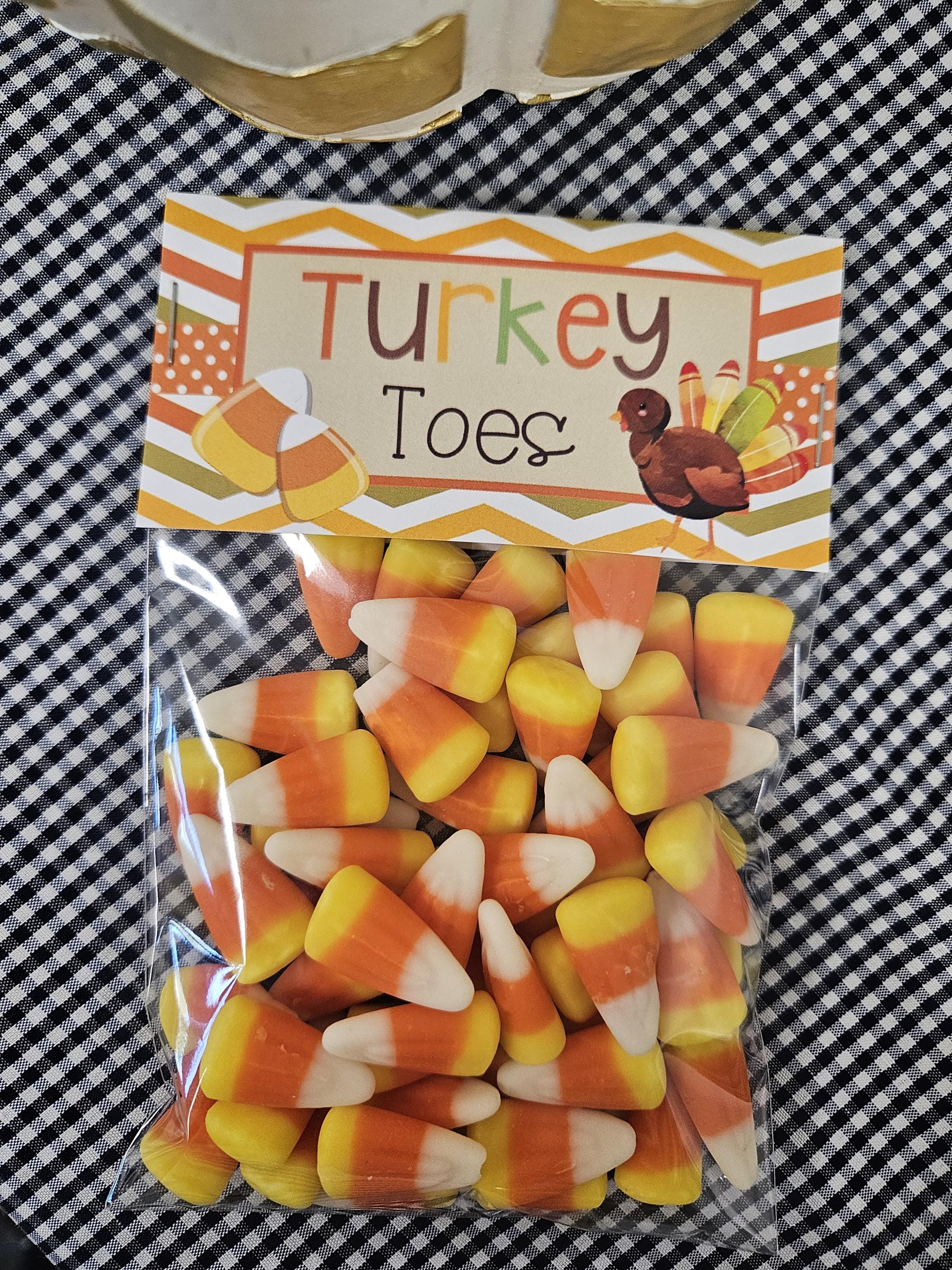 Candy Corn Bag Topper, Turkey Toes, Thanksgiving Treat Bag Topper ...