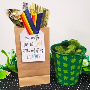 You Are the Pot of Gold at the End of My Rainbow Gift Tags, St. Patrick ...