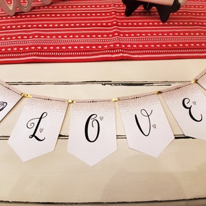 Printable Love Banner, Valentine's Day Banner, Wedding Banner ...