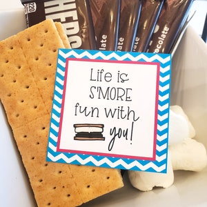Life is S'more Fun With You Printable Tags-summer Tags-s'mores ...