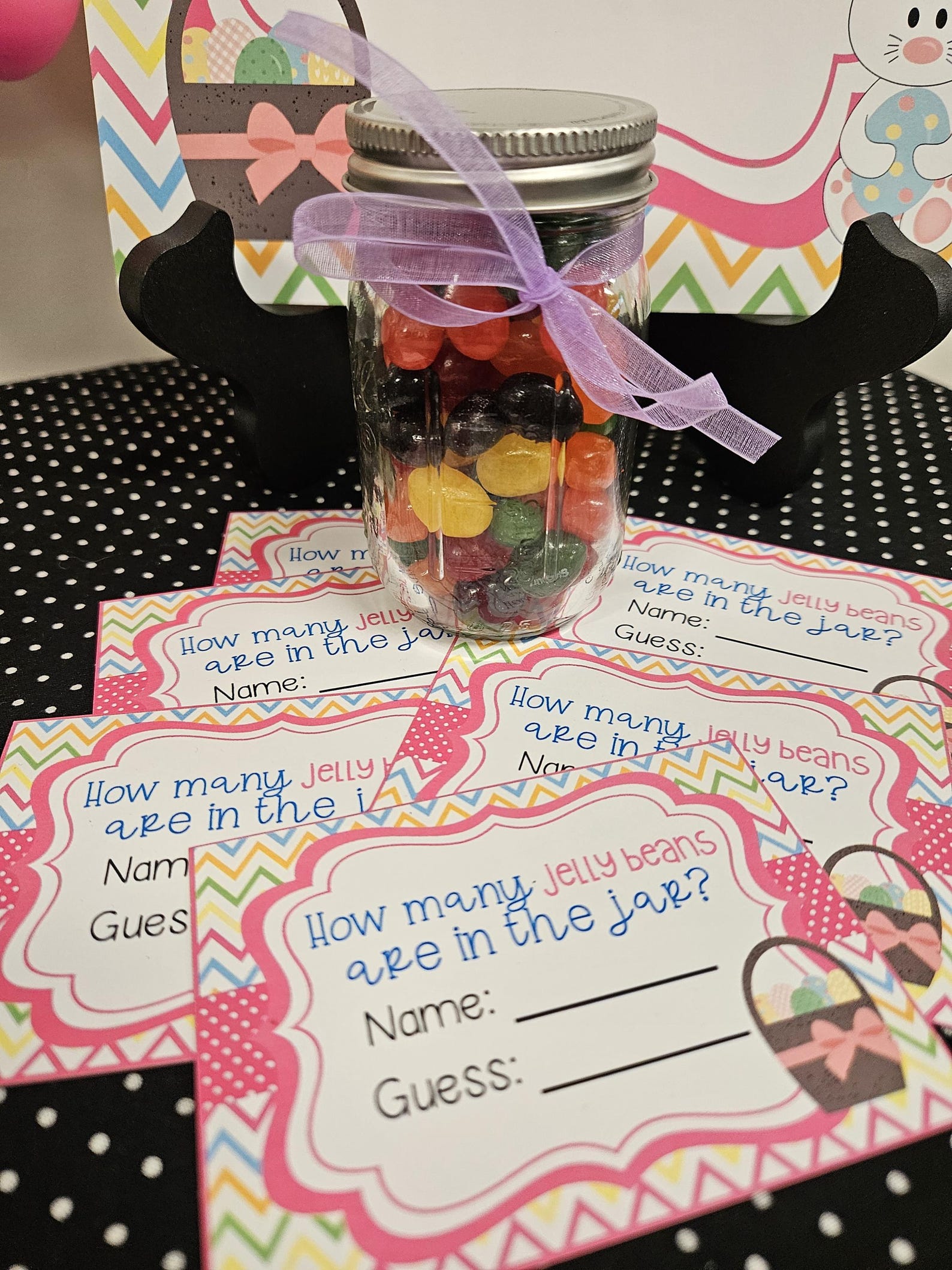 Guess How Many Jelly Beans Are in the Jar, Easter Guessing Game, Easter ...