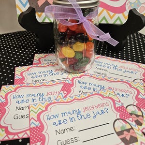 Guess How Many Jelly Beans Are in the Jar, Easter Guessing Game, Easter ...