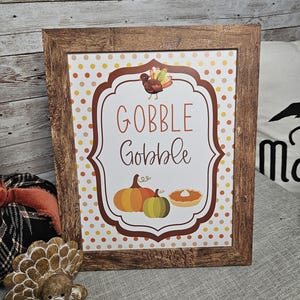 Set of 4 Printable Thanksgiving Signs, 8x10 Thanksgiving Signs, Happy ...
