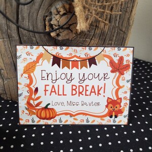 Fall Break Gift Tags, Fall Gift Tags, Printable Gift Tags for Fall ...