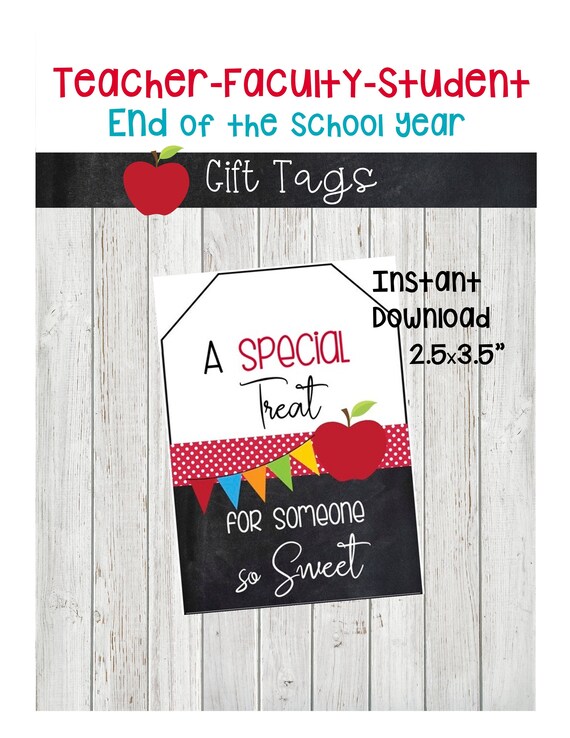 End of School Year Gift Tags Teacher Appreciation Week Last - Etsy