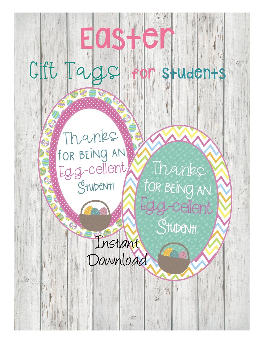 Easter Student Gift Tags, Thanks for Being an Egg-cellent Student Gift ...