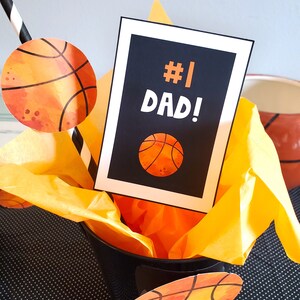 Father's Day Basketball Gift Tags, Happy Father's Day, #1 Dad ...