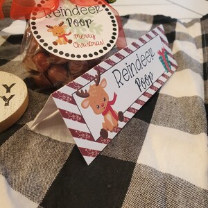 Reindeer Poop Christmas Bag Topper, Printable Christmas Tag, Whoppers ...