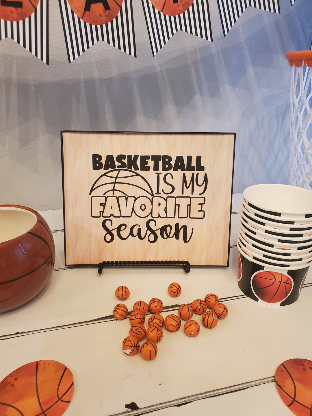 Basketball Party Sign: 8x10 Printable Decor (PDF) - Etsy