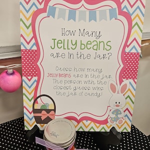 Guess How Many Jelly Beans Are in the Jar, Easter Guessing Game, Easter ...
