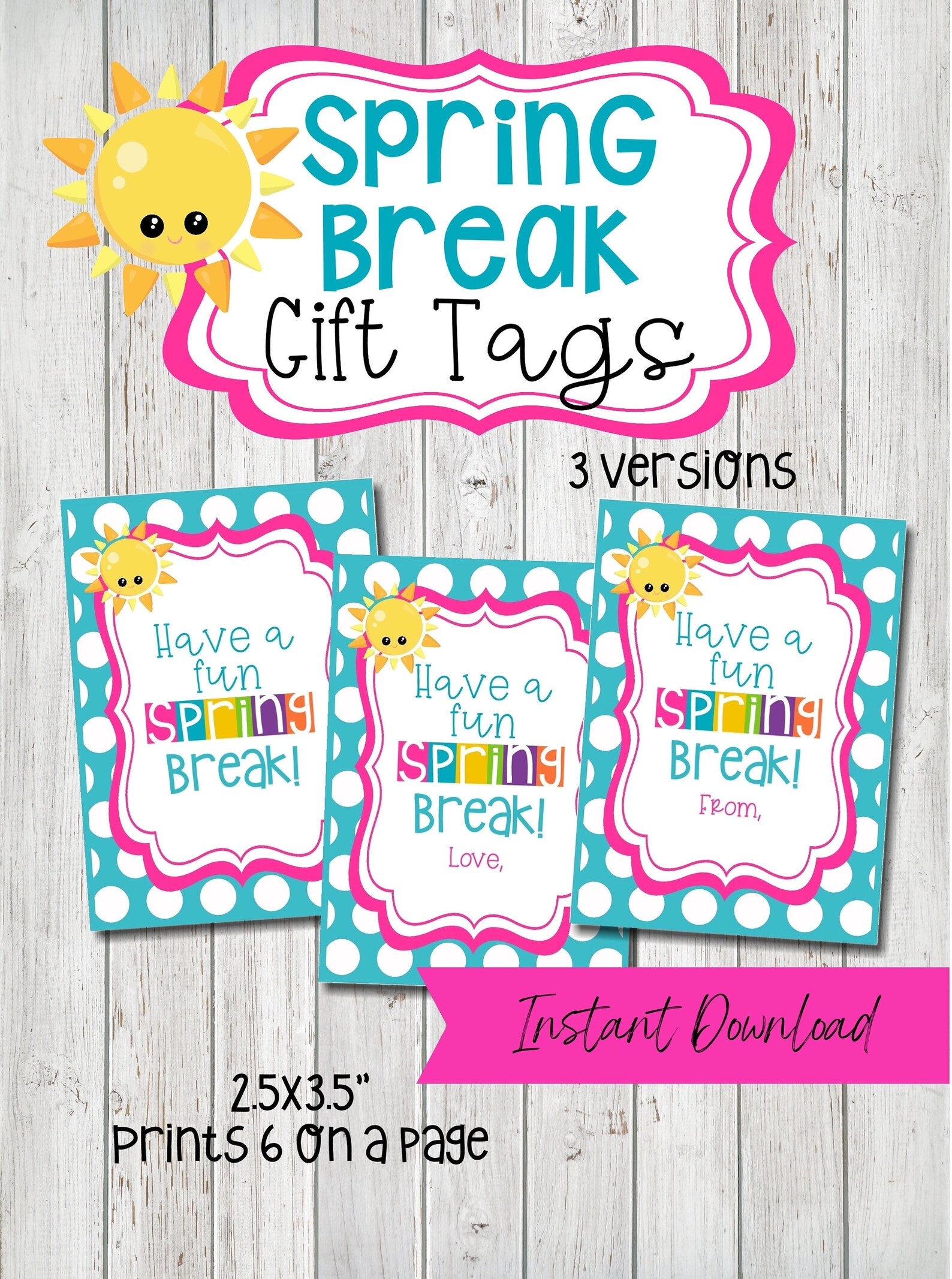 Have a Fun Spring Break Gift Tags for Students Spring Break | Etsy
