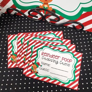 Reindeer Poop Guessing Game, Printable Christmas Guessing Game, Guess ...