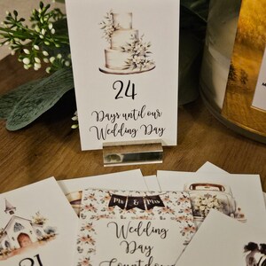 Wedding Countdown, Mini Wedding Countdown, Bridal Shower Gift, Bridal ...