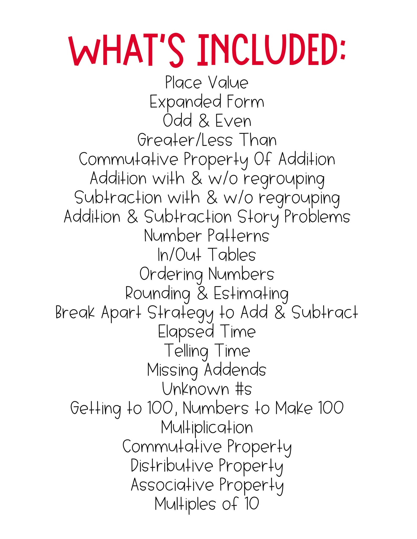 3rd Grade Math Worksheets, Math Bundle for 3rd Grade, 134 Pages, Math ...