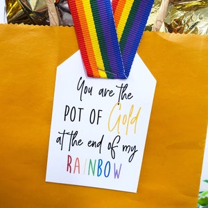 You Are the Pot of Gold at the End of My Rainbow Gift Tags, St. Patrick ...