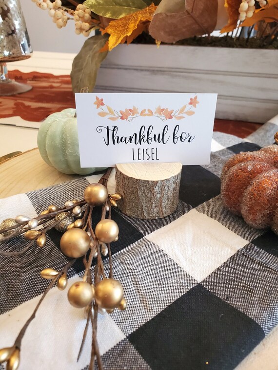 Dinner Place Setting Name Cards Thanksgiving Place Setting | Etsy