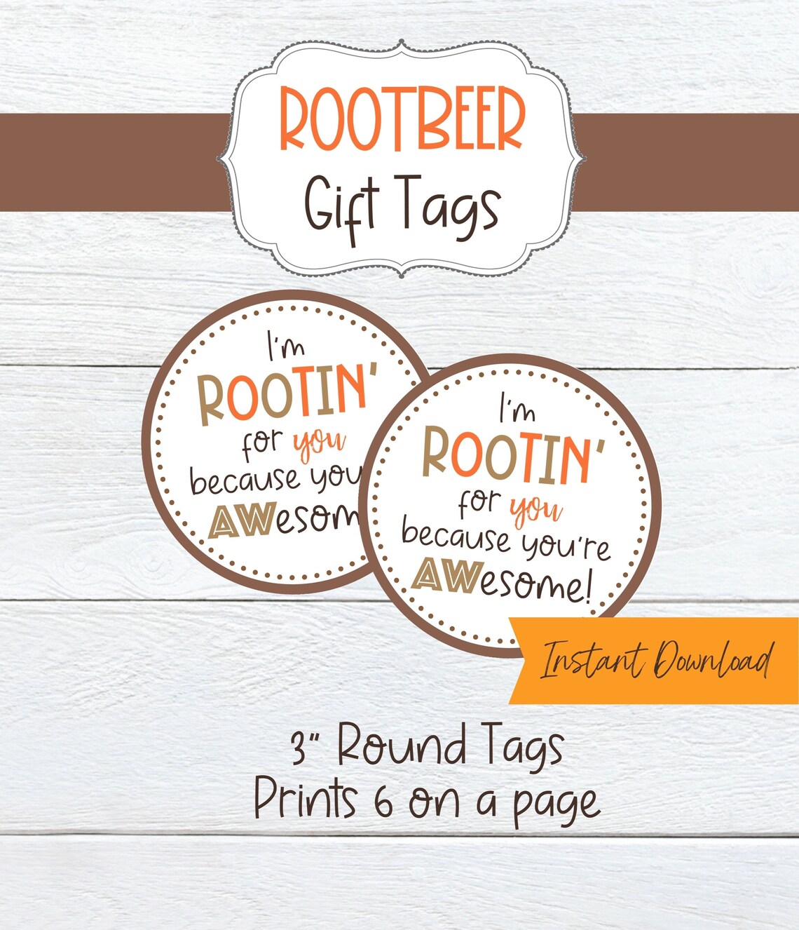 Root Beer Gift Tags I'm Rootin' for You Gift Tags - Etsy