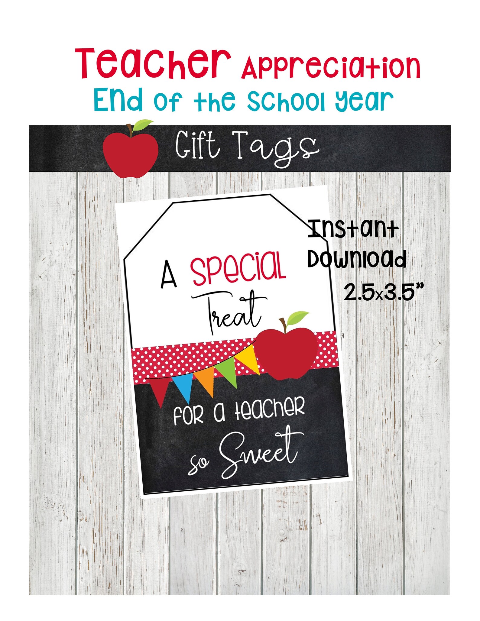 Teacher Gift Tags Teacher Appreciation Week End of School - Etsy
