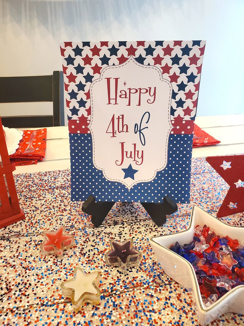 Happy 4th of July Printable Sign-5x7 Sign 8x10 Sign 4th of | Etsy