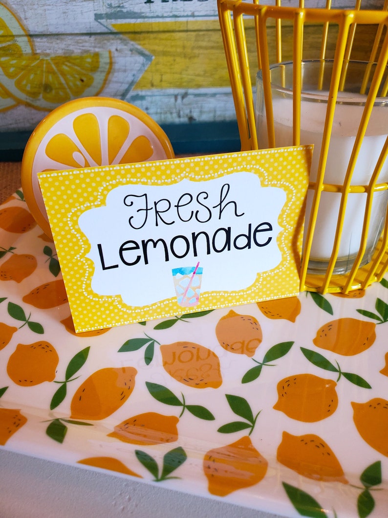 Fresh Lemonade Printable Signs-Lemonade Stand-Lemonade | Etsy