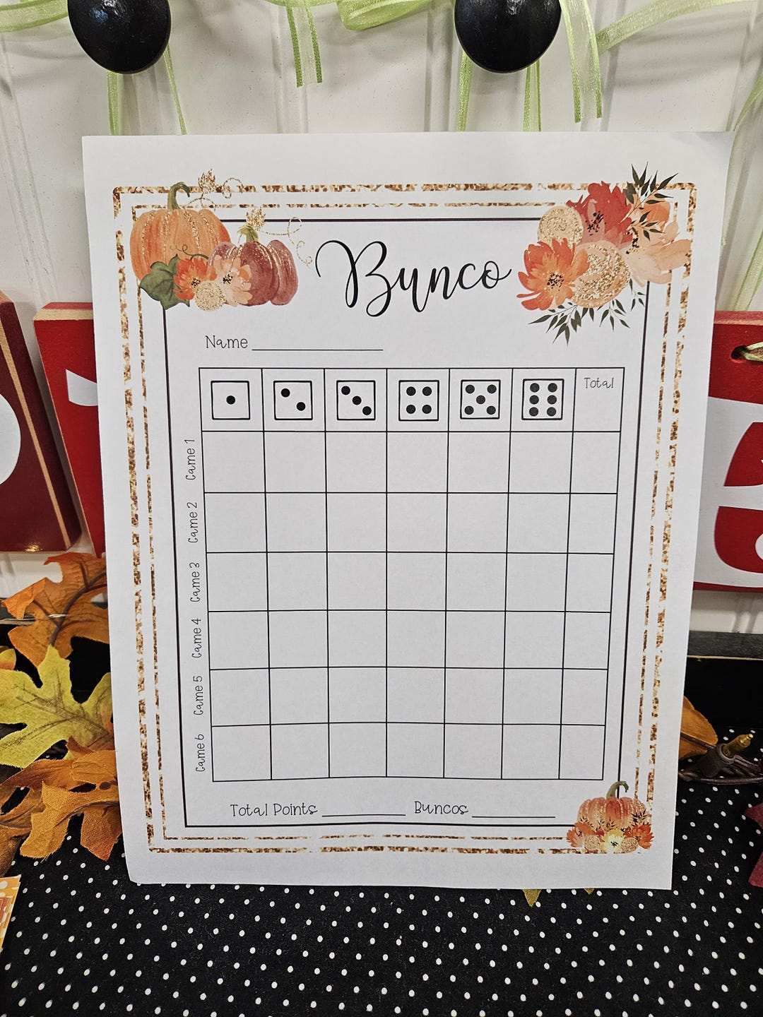 Thanksgiving Bunco Worksheets, Thanksgiving Bunco Night, Thanksgiving ...