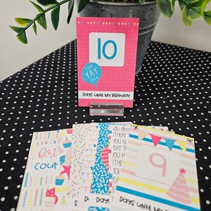 Birthday Countdown, Mini Birthday Countdown, Birthday Gift, Birthday ...