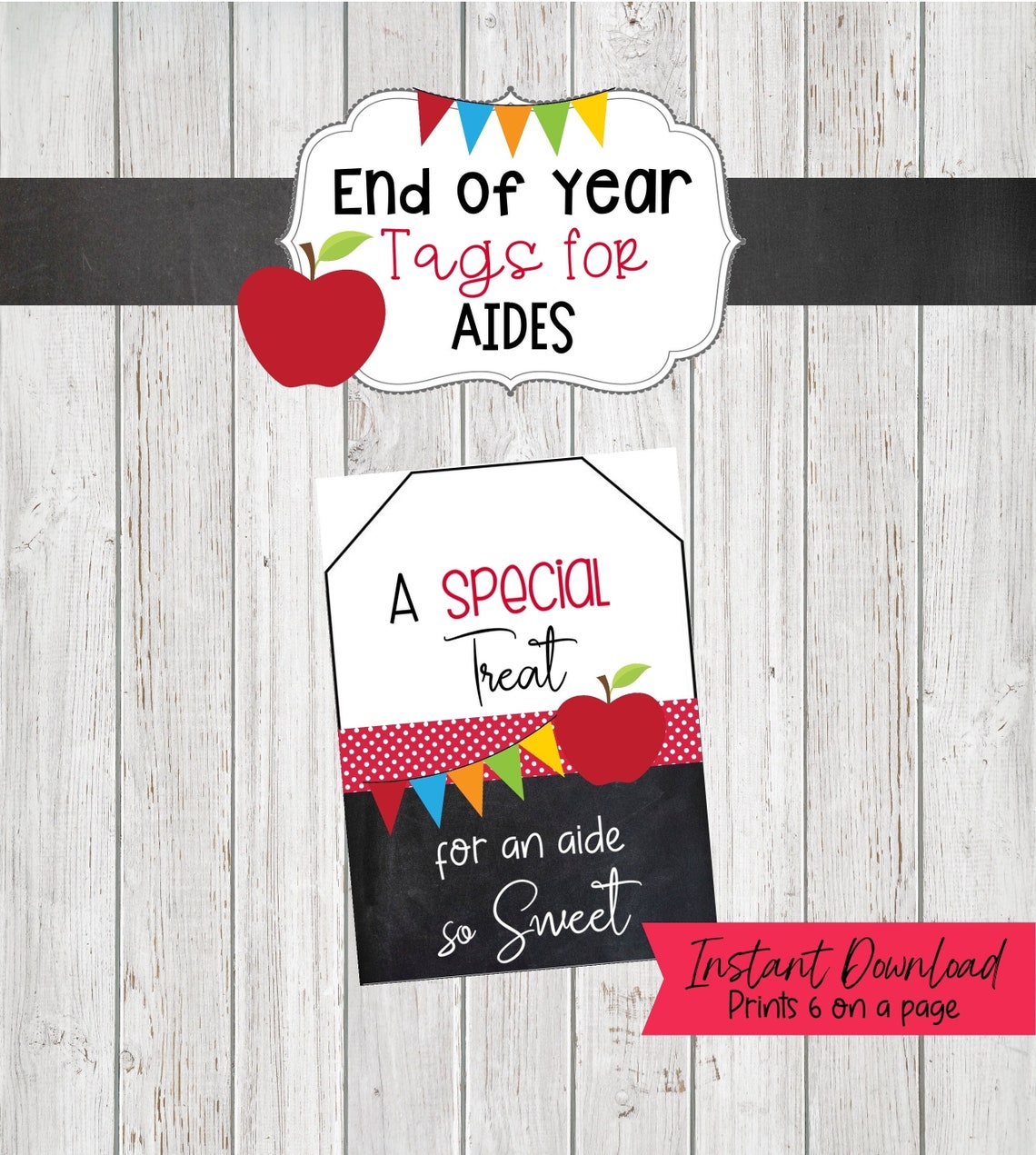 Aide Gift Tags End of School Year Gift Tags for Classroom - Etsy