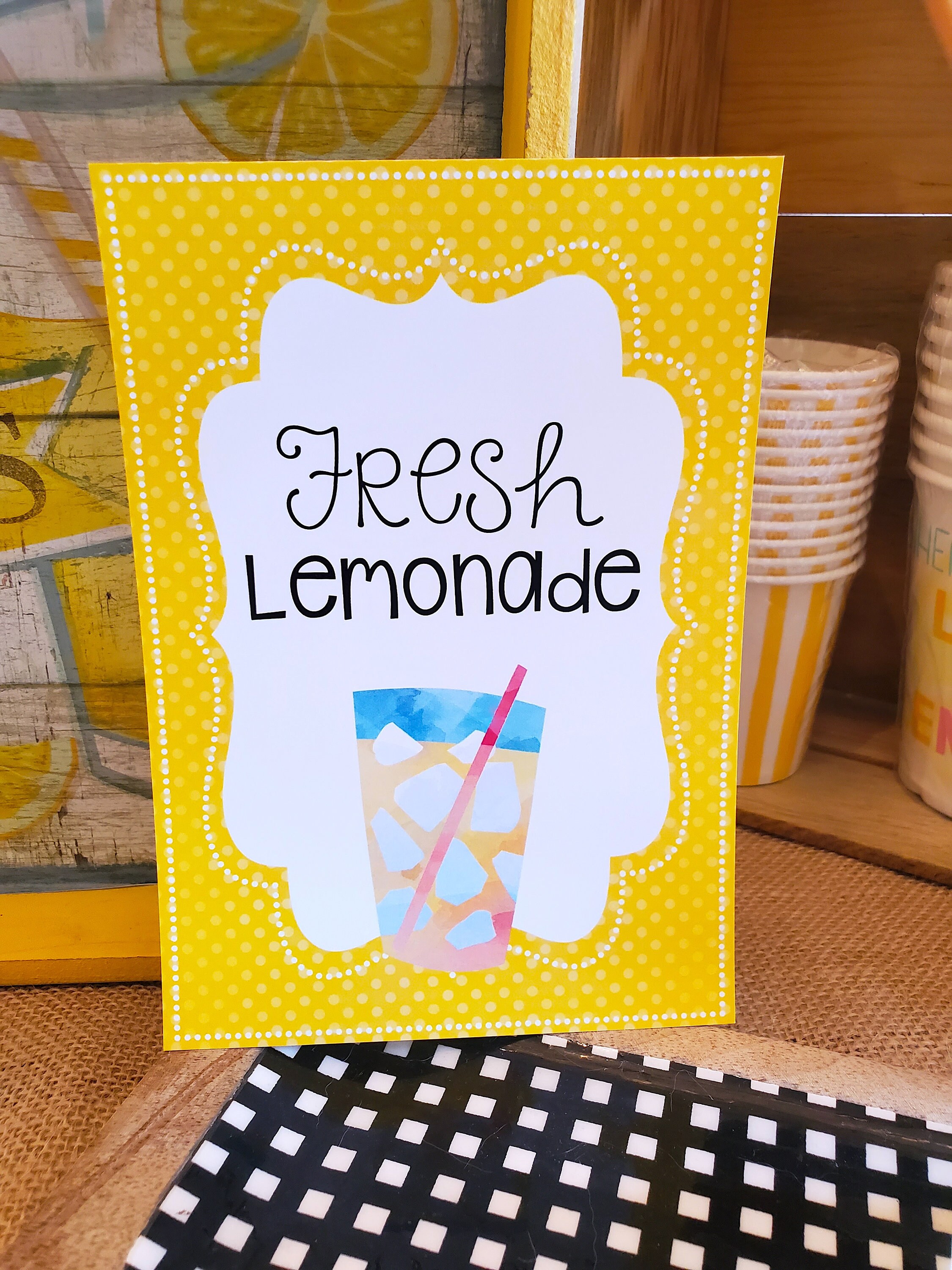 Fresh Lemonade Printable Signs-Lemonade Stand-Lemonade | Etsy