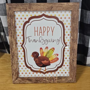 Set of 4 Printable Thanksgiving Signs, 8x10 Thanksgiving Signs, Happy ...