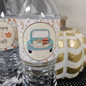 Fall Water Bottle Labels, Drink Labels, Printable Water Bottle Labels ...
