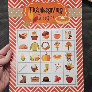 Thanksgiving Bingo, Thanksgiving Games, Printable Bingo Game for ...