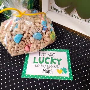 Lucky to Be Your Mom Tags, St. Patrick's Day Gift Tag, St. Patrick's ...